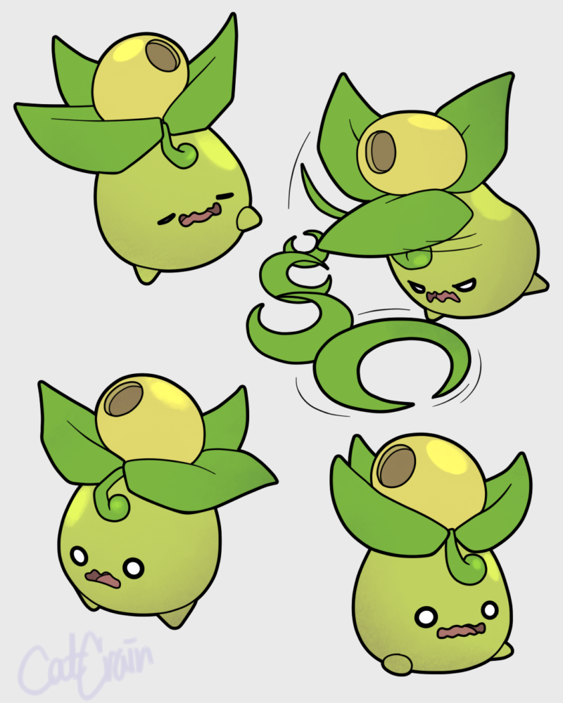Pokemon's Smoliv - Catherine Crain Art